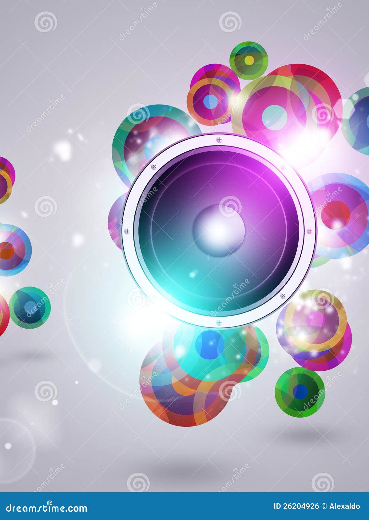 Colorful Music Funky Background Stock Illustration - Illustration of ...