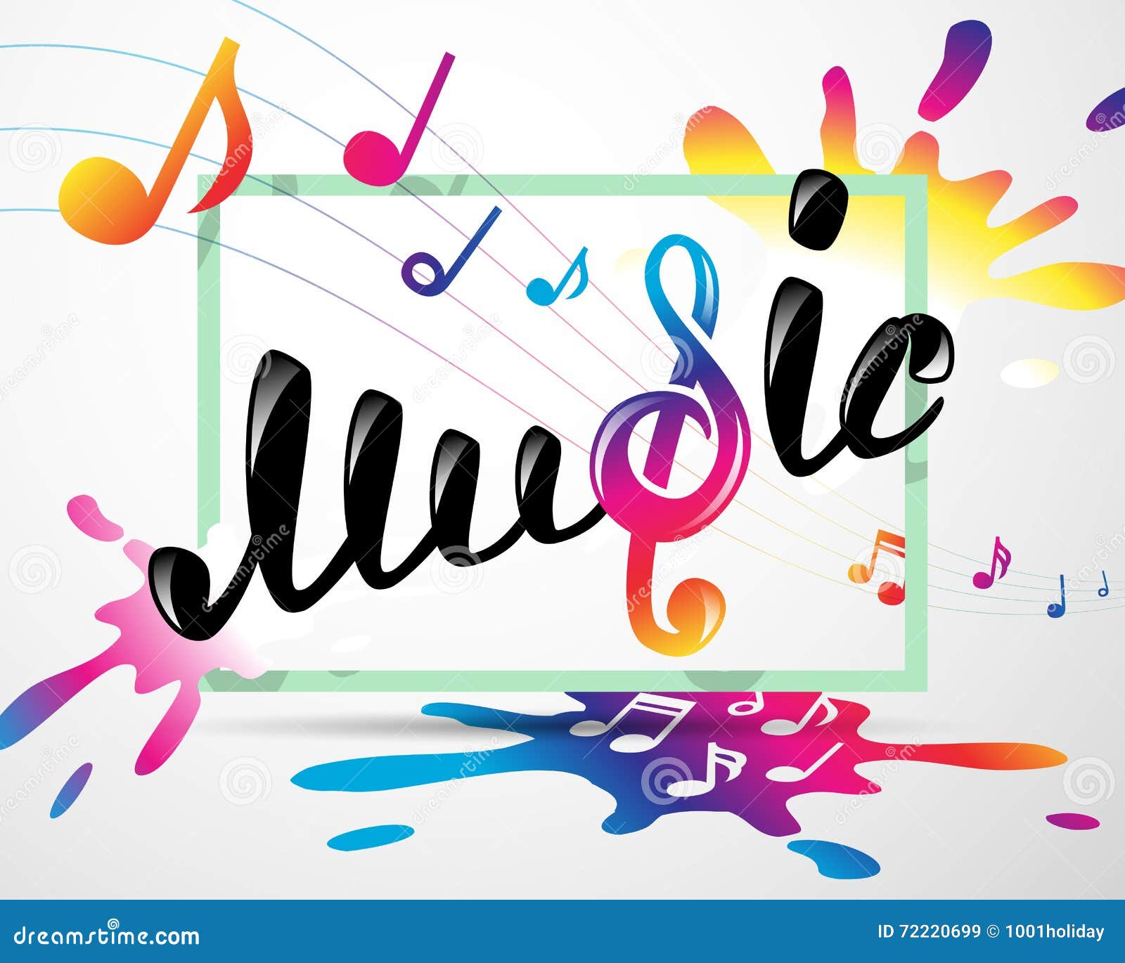 Colorful Music Logo in Frame Stock Vector - Illustration of graphic ...