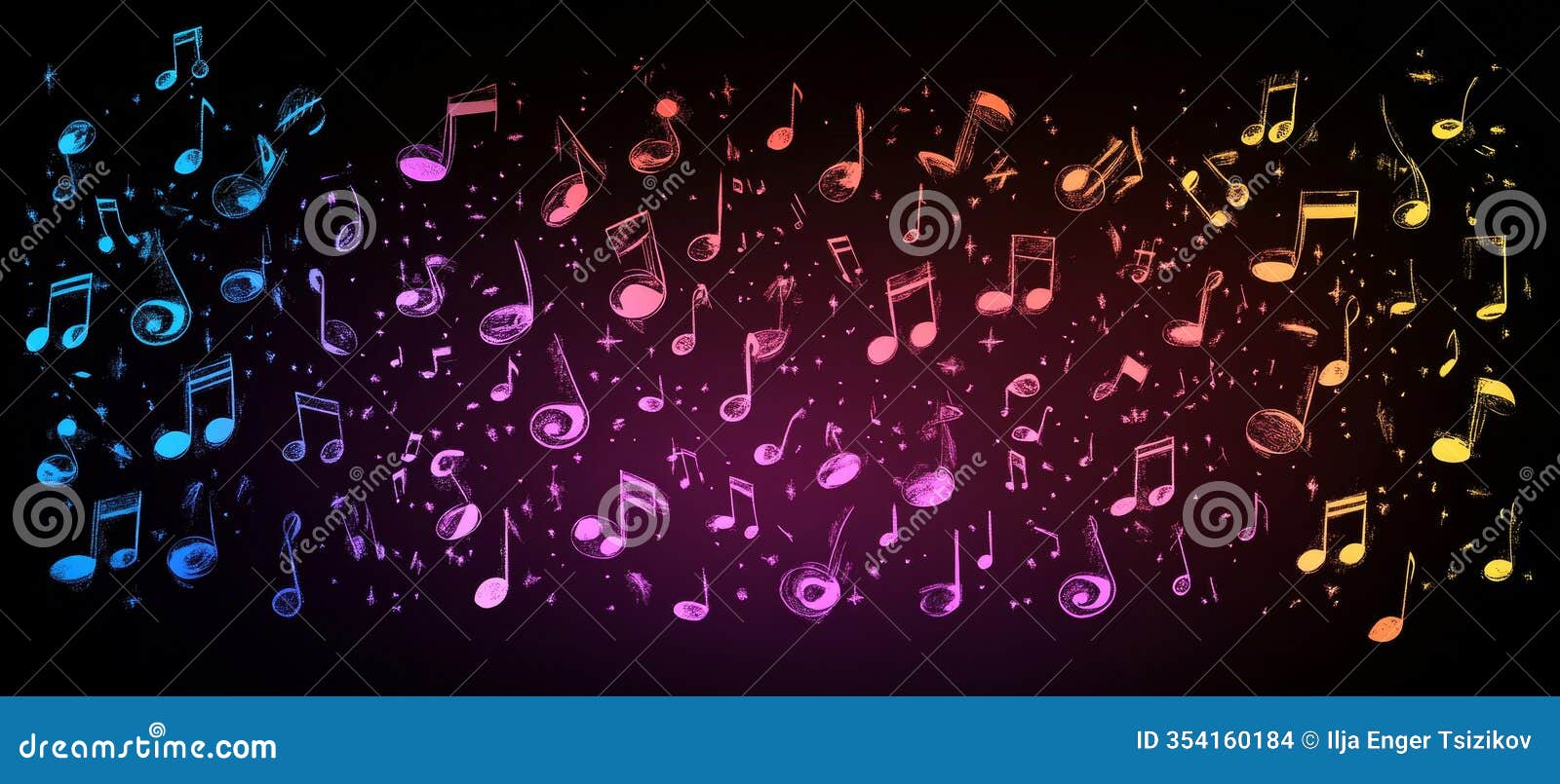 Colorful Music Note Pattern a Lively Background of Music Notes and ...