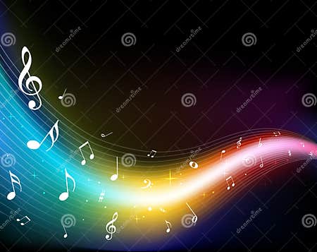 Colorful music notes stock vector. Illustration of bass - 18699835
