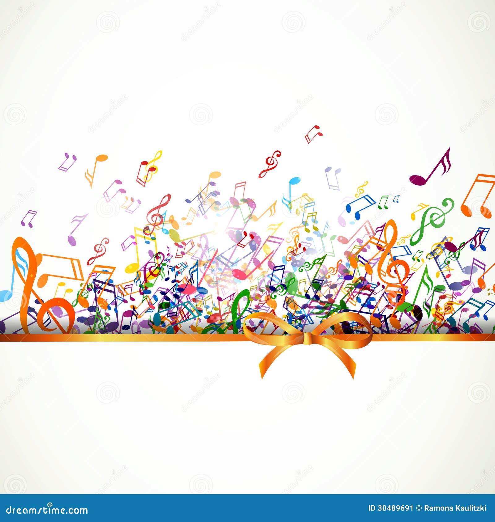 Colorful Music notes stock illustration. Illustration of beat - 30489691