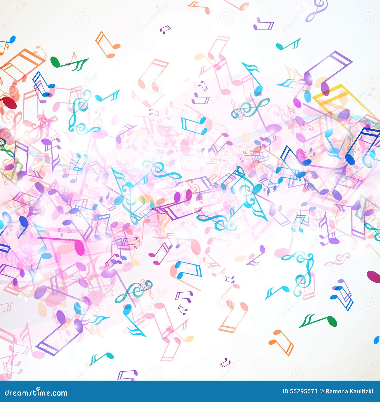 Colorful Music notes stock illustration. Illustration of musical - 55295571