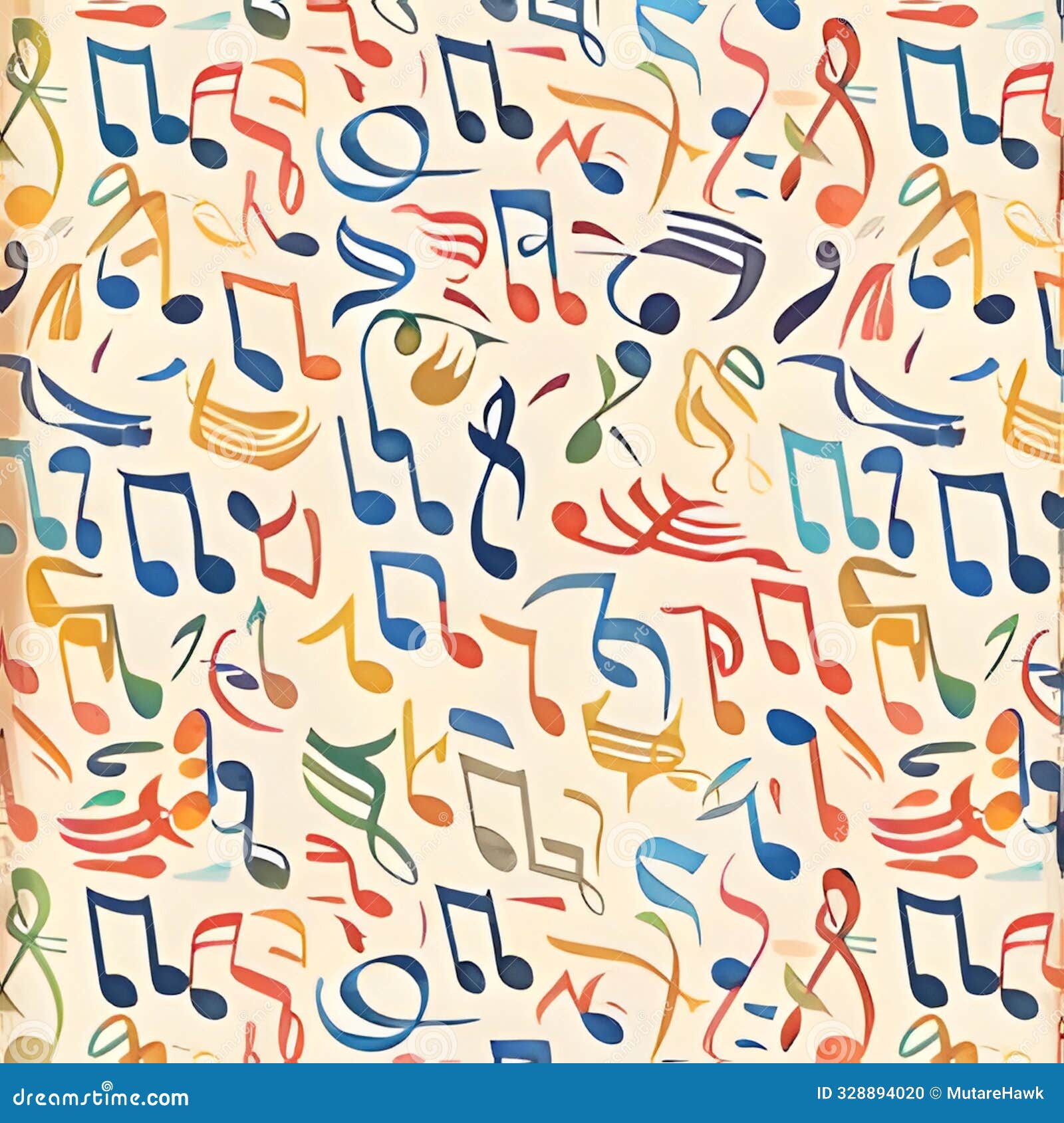 Colorful Music Notes Pattern Stock Vector - Illustration of performance ...
