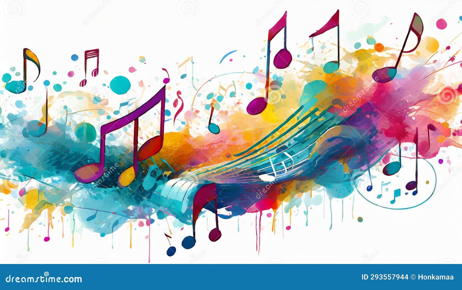 Colorful Music Notes and Toners Stock Illustration - Illustration of ...