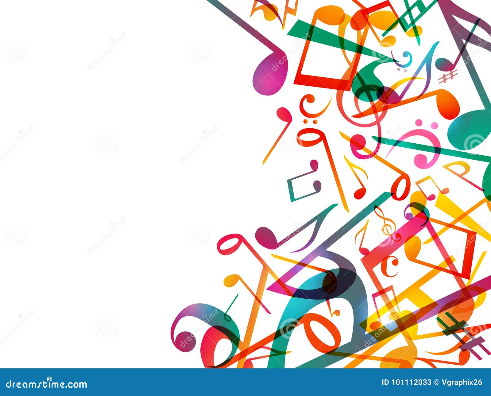 Colorful Music Note Vector