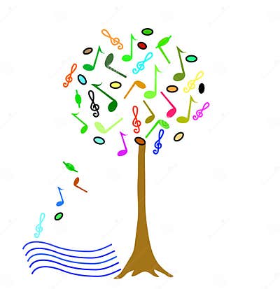 Colorful Music tree stock vector. Illustration of musical - 10273986