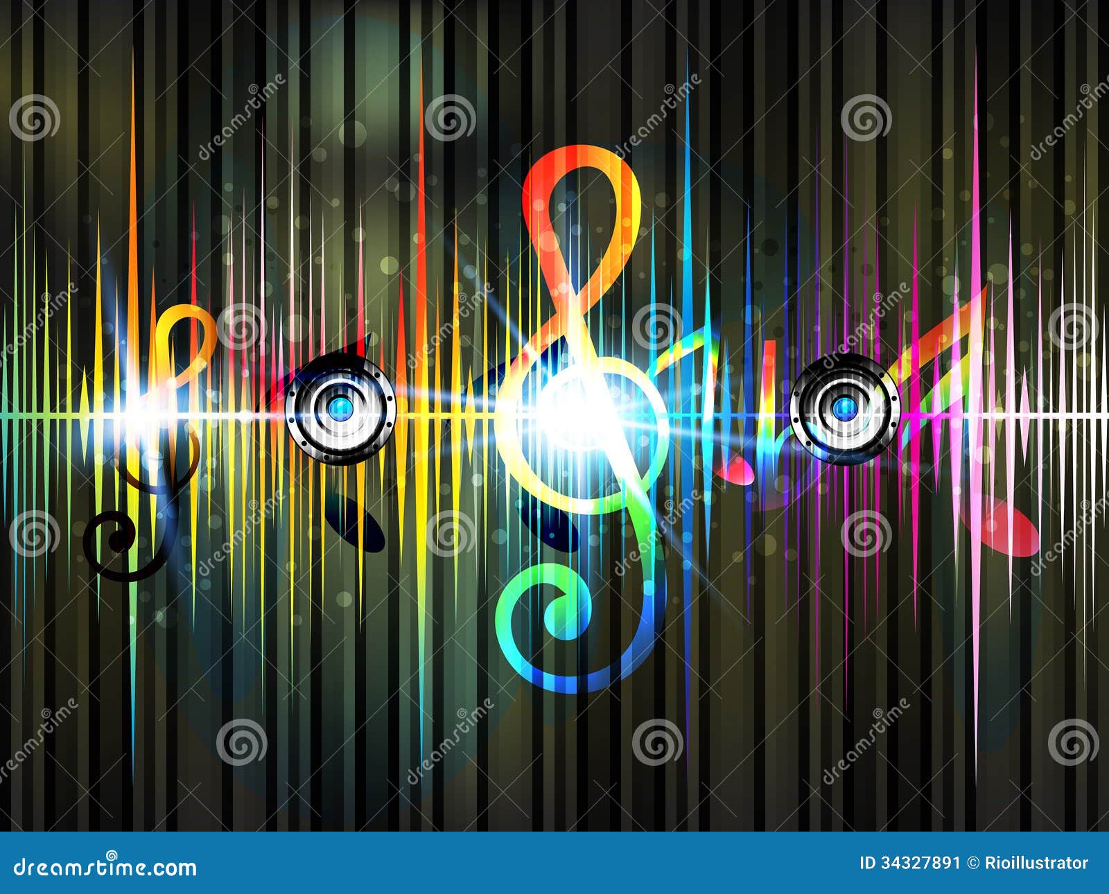 Colorful Musical Background Stock Vector - Illustration of sparkle ...