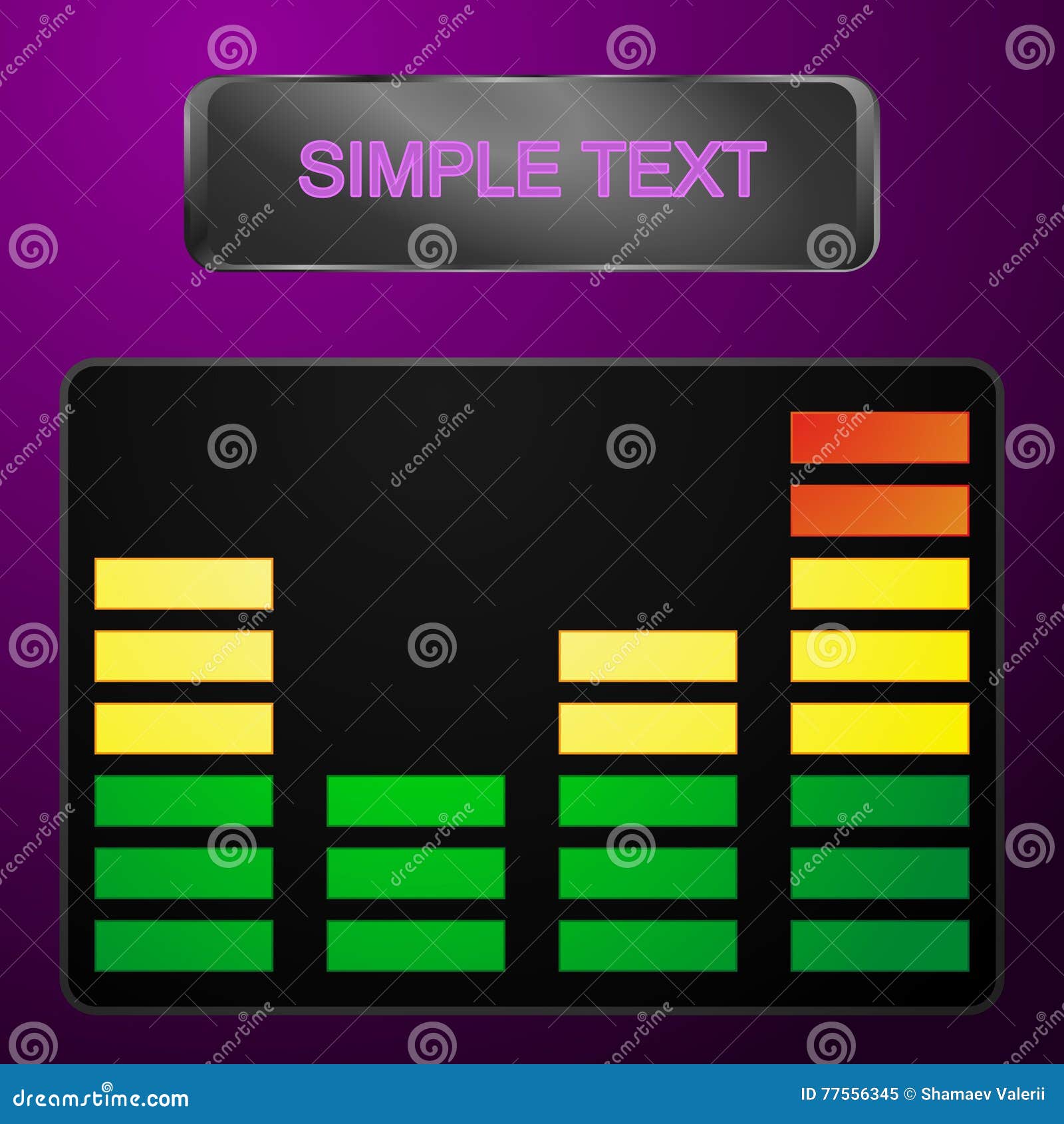 Colorful musical bar stock vector. Illustration of energy - 77556345