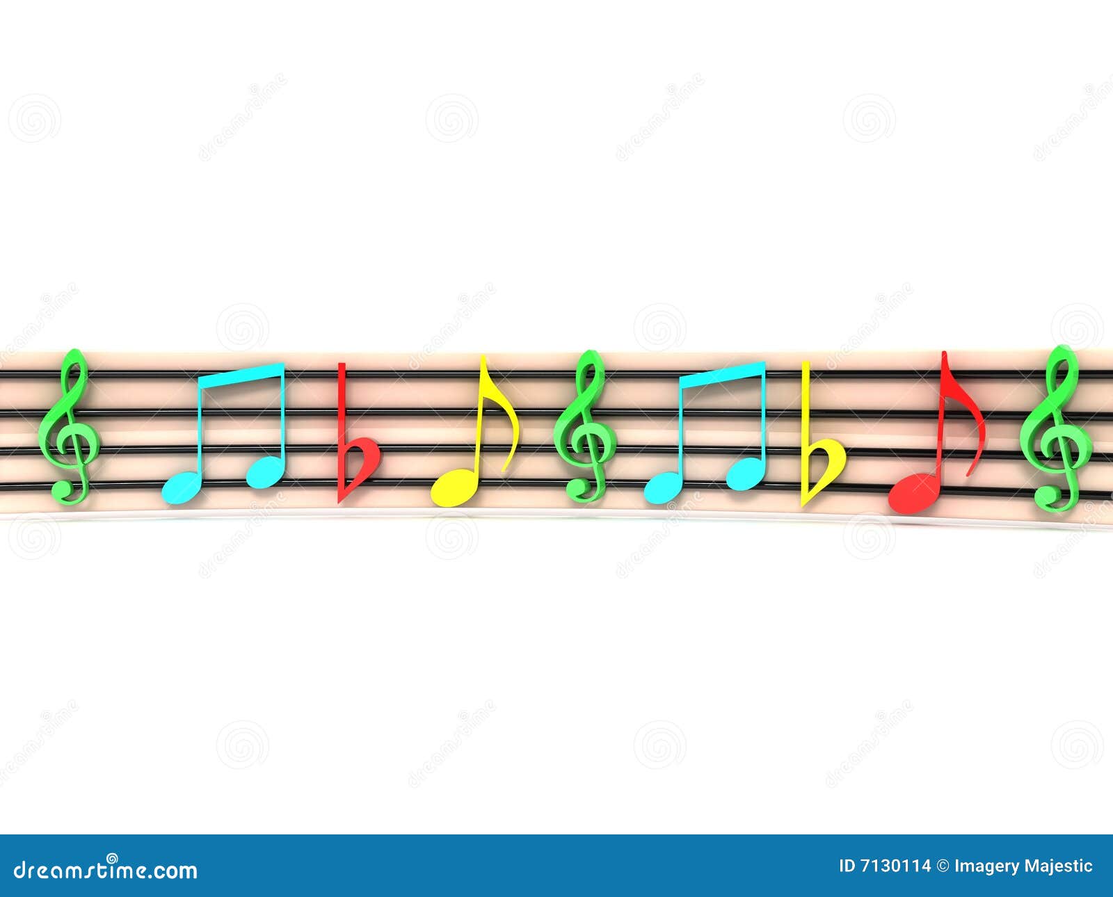 Colorful musical clefs stock illustration. Illustration of digitally ...