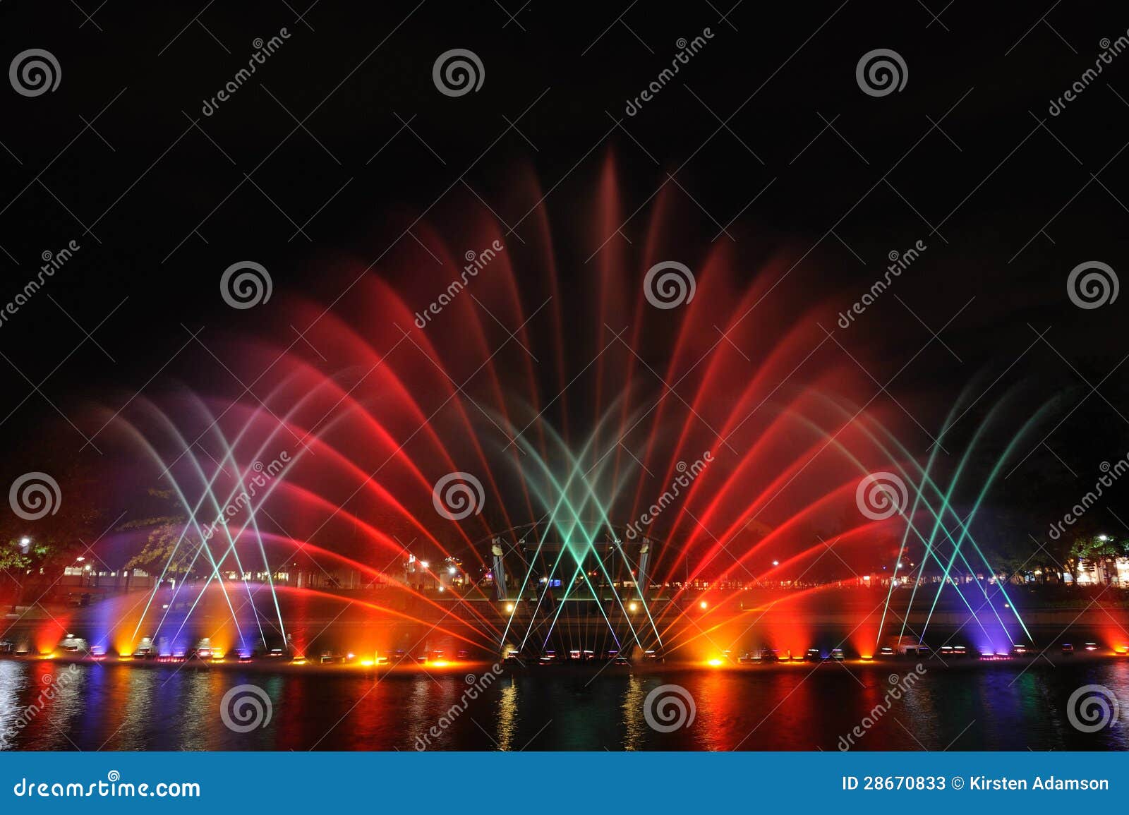 Colorful musical fountains stock image. Image of pretty - 28670833