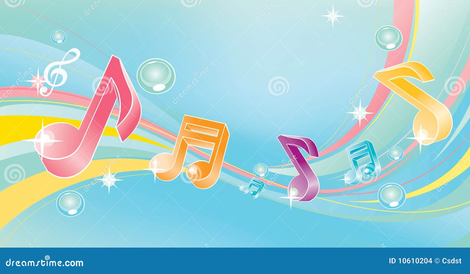 Colorful Musical Instruments Bundle With Musical Notes Isolated Vector ...