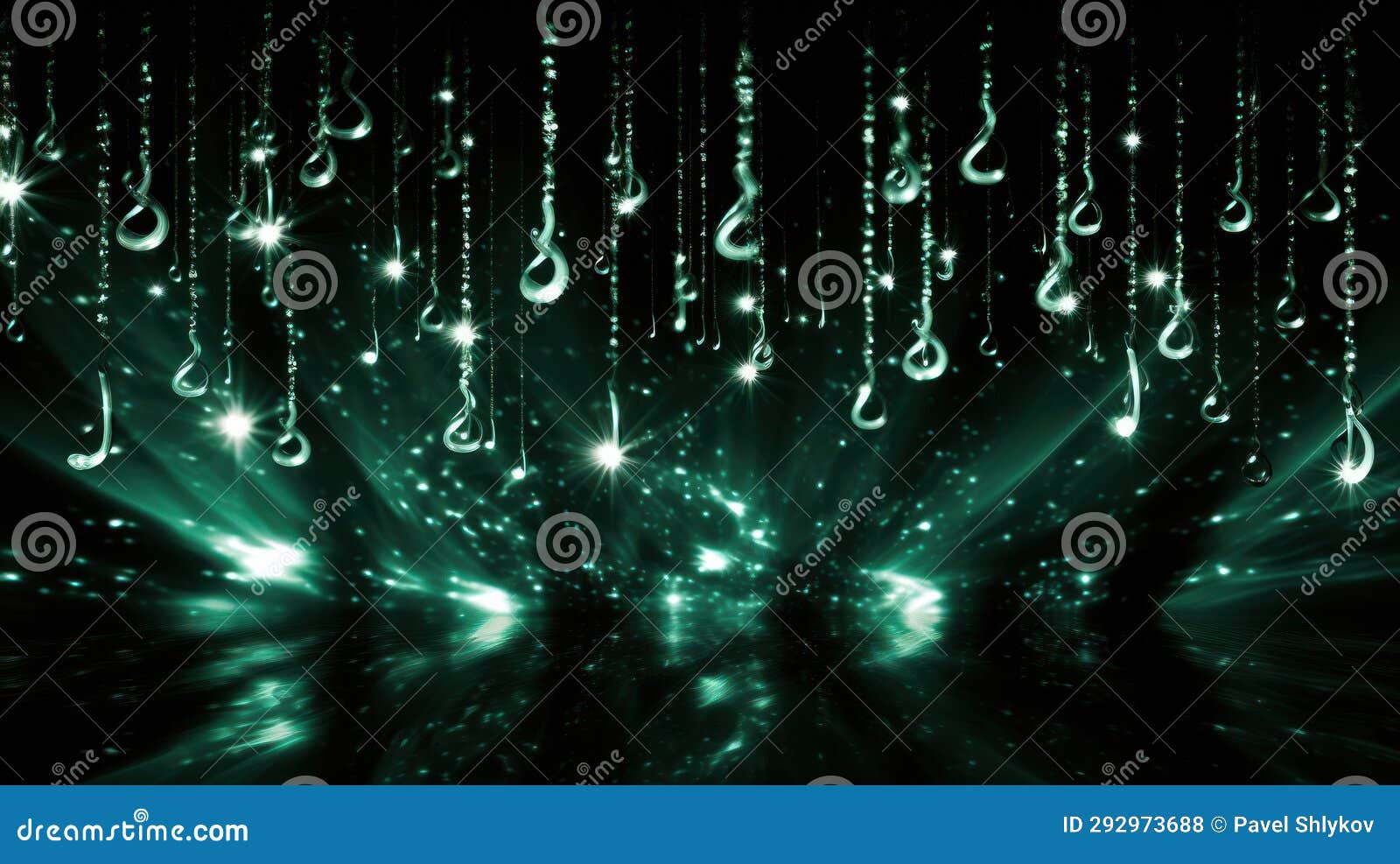 Colorful Musical Notes and Sheet Music, Artistic Illustration Stock ...