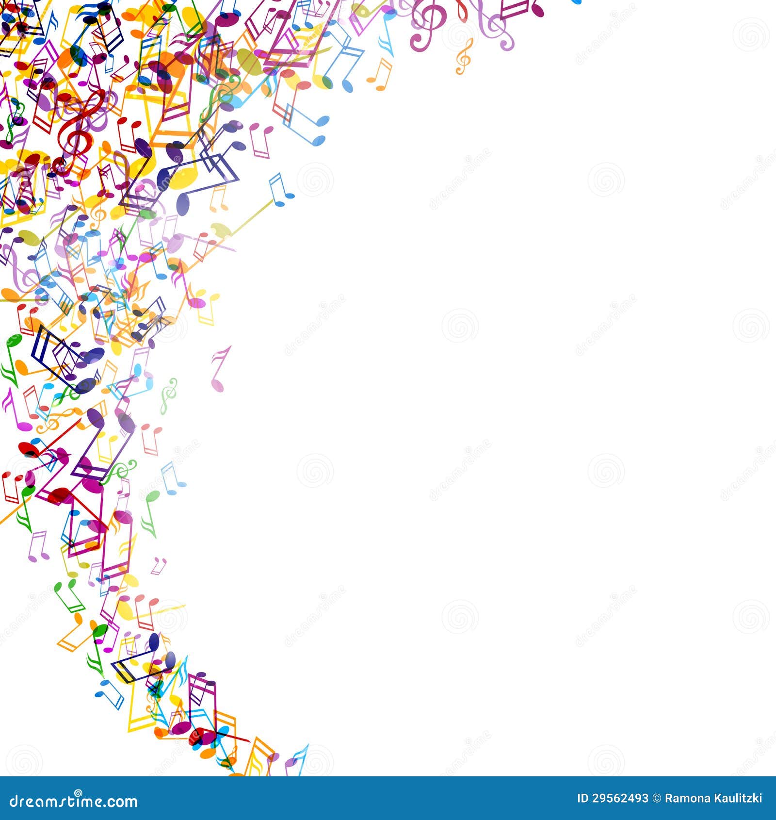 Colorful Musicnotes stock illustration. Illustration of decorative ...