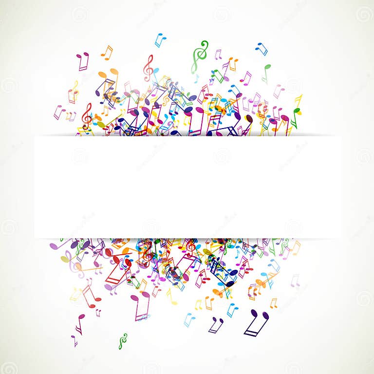 Colorful Musicnotes stock illustration. Illustration of musical - 29562834