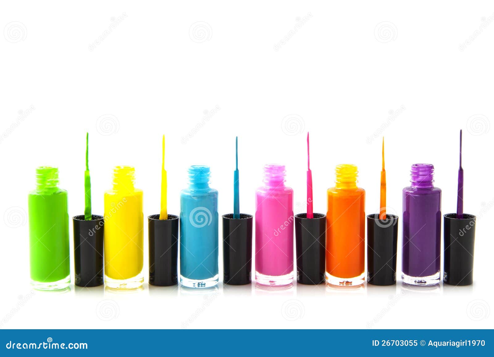 Colorful nailpolish stock image. Image of green, nail - 26703055