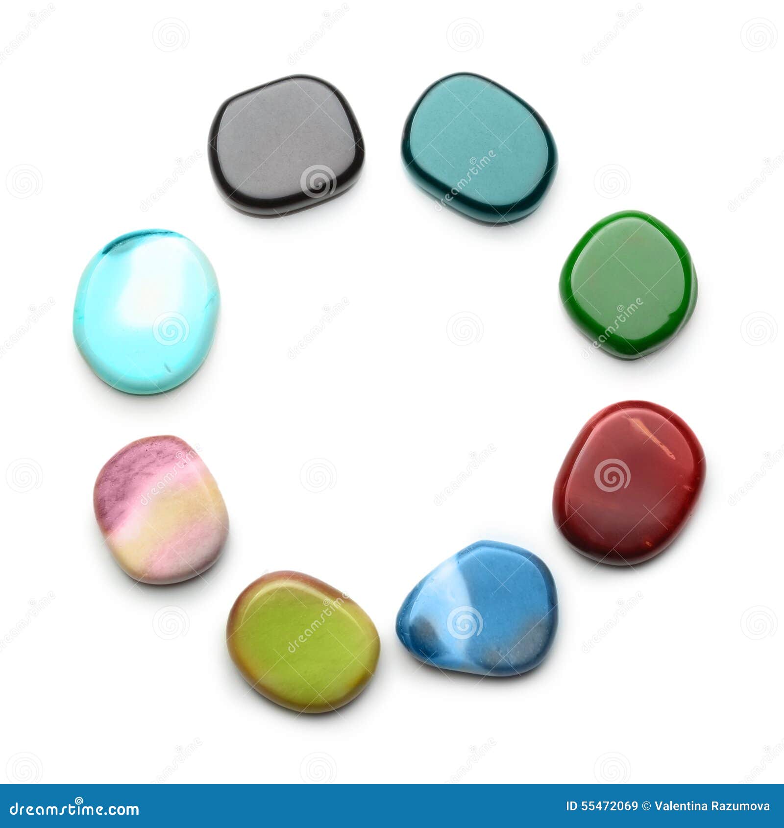 Colorful Natural Stones Isolated Stock Image - Image of quartz, bright ...