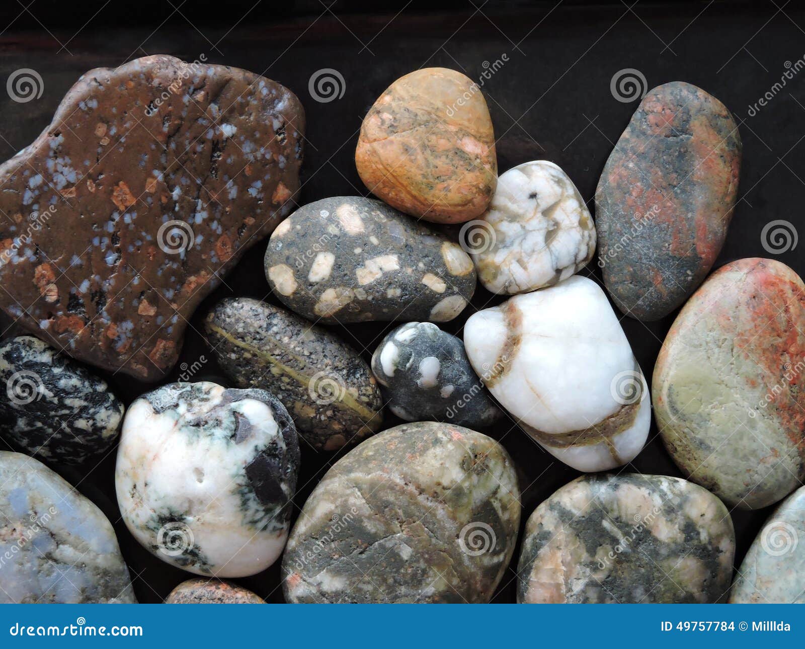 Colorful Natural Stones Pattern Stock Photo - Image of stones, nice ...