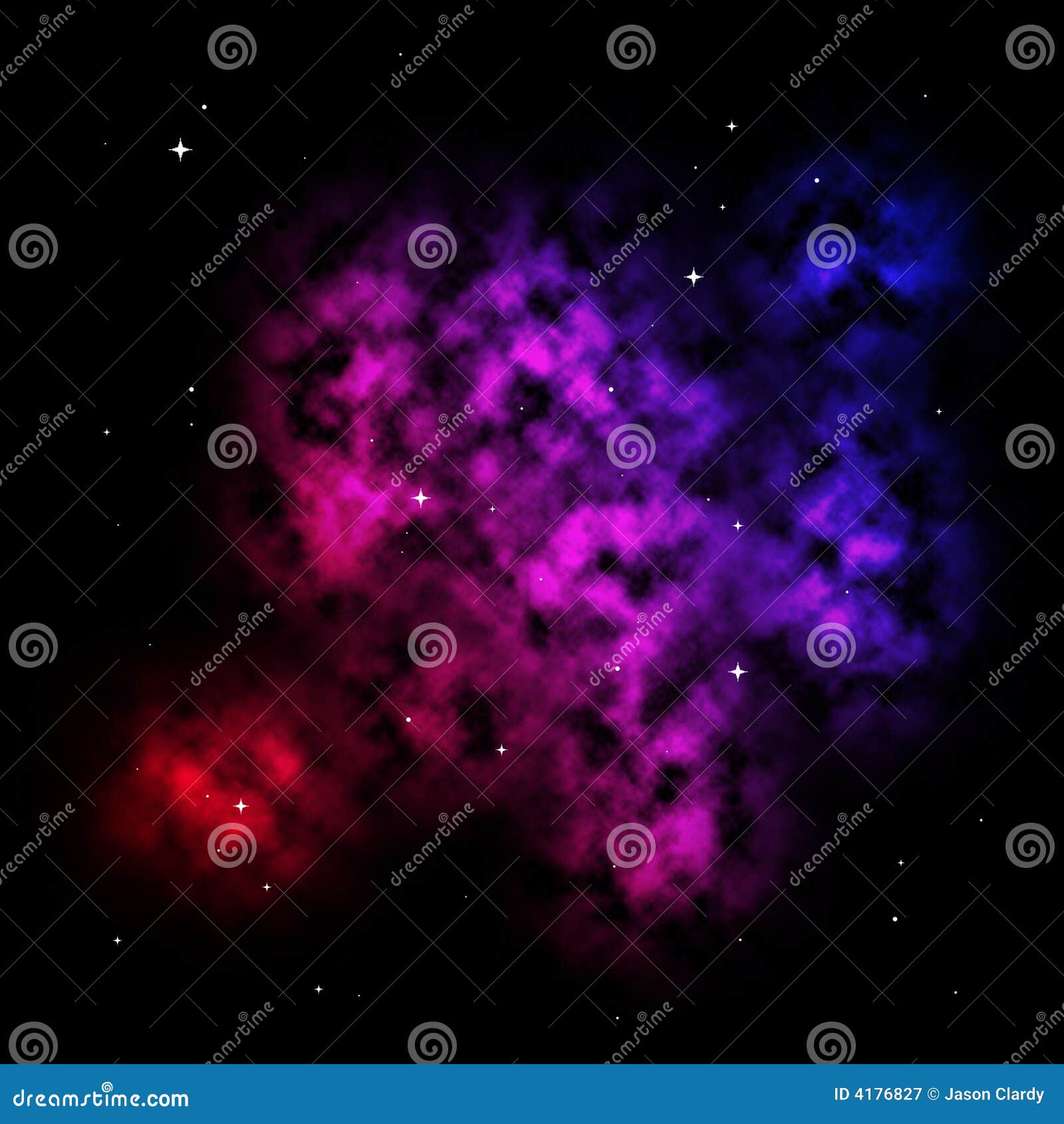 Colorful Nebula stock illustration. Illustration of blue - 4176827
