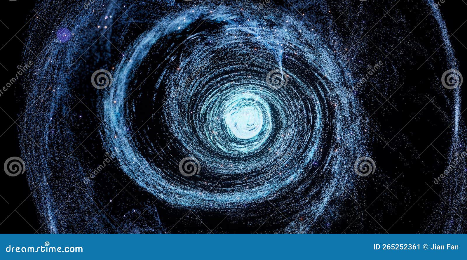 Colorful Nebula with Density Glowing Particles, 3d Rendering Stock ...