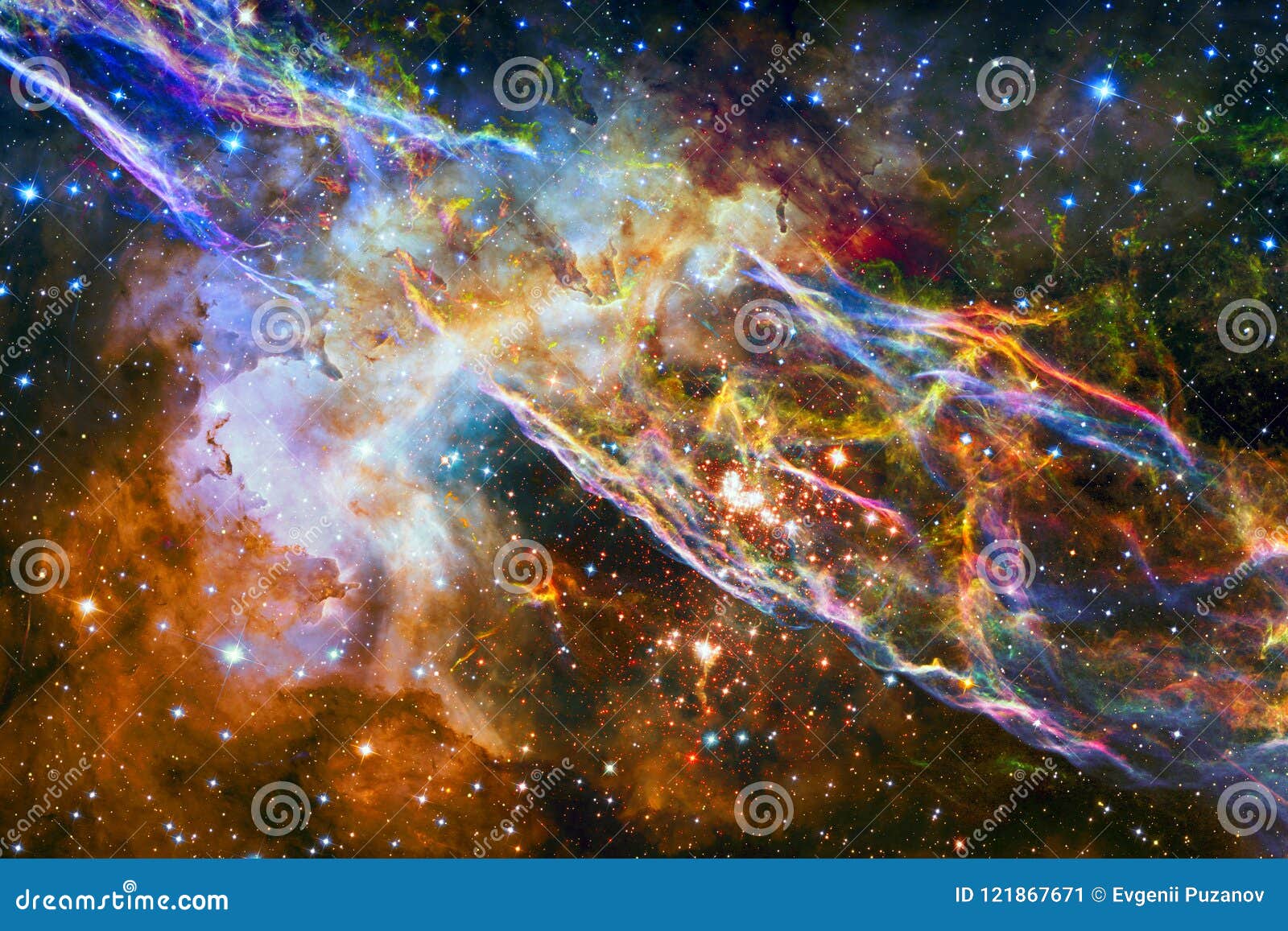 Colorful Nebula. Elements of this Image Furnished by NASA Stock Image ...