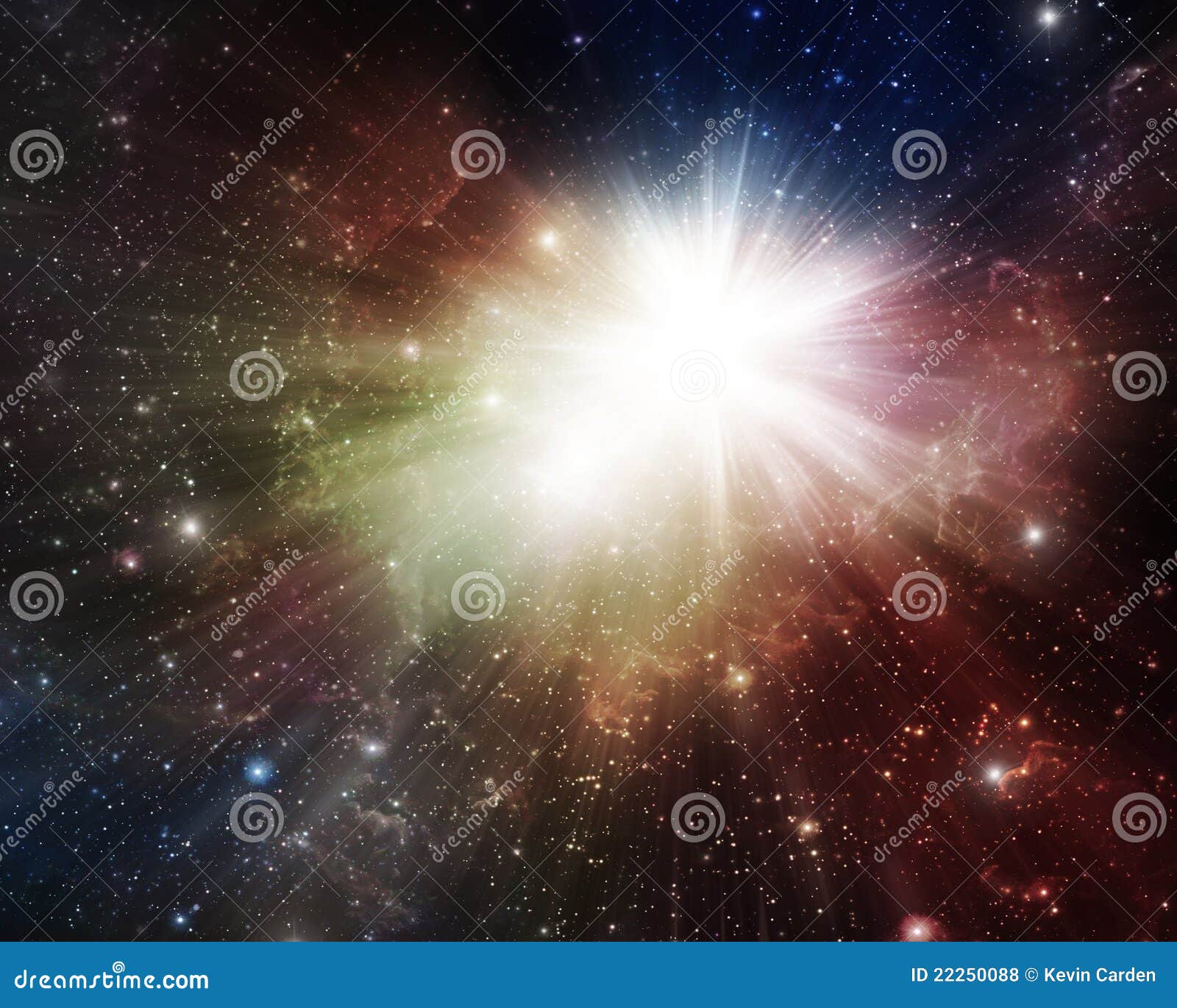 Colorful Nebulae and Supernova Stock Illustration - Illustration of ...