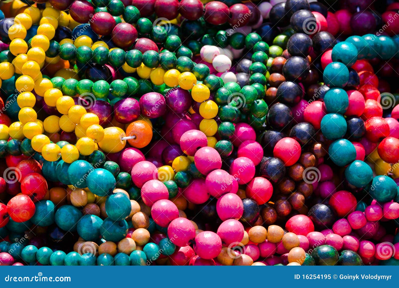 Colorful necklace pil stock image. Image of background - 16254195