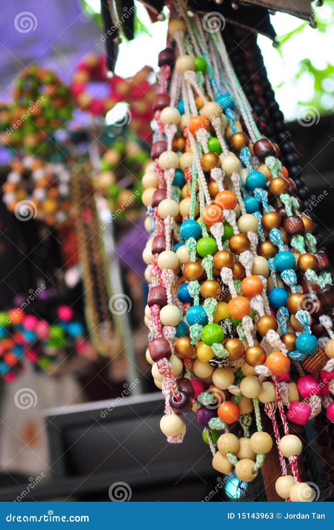Colorful necklaces stock image. Image of object, vibrant - 15143963
