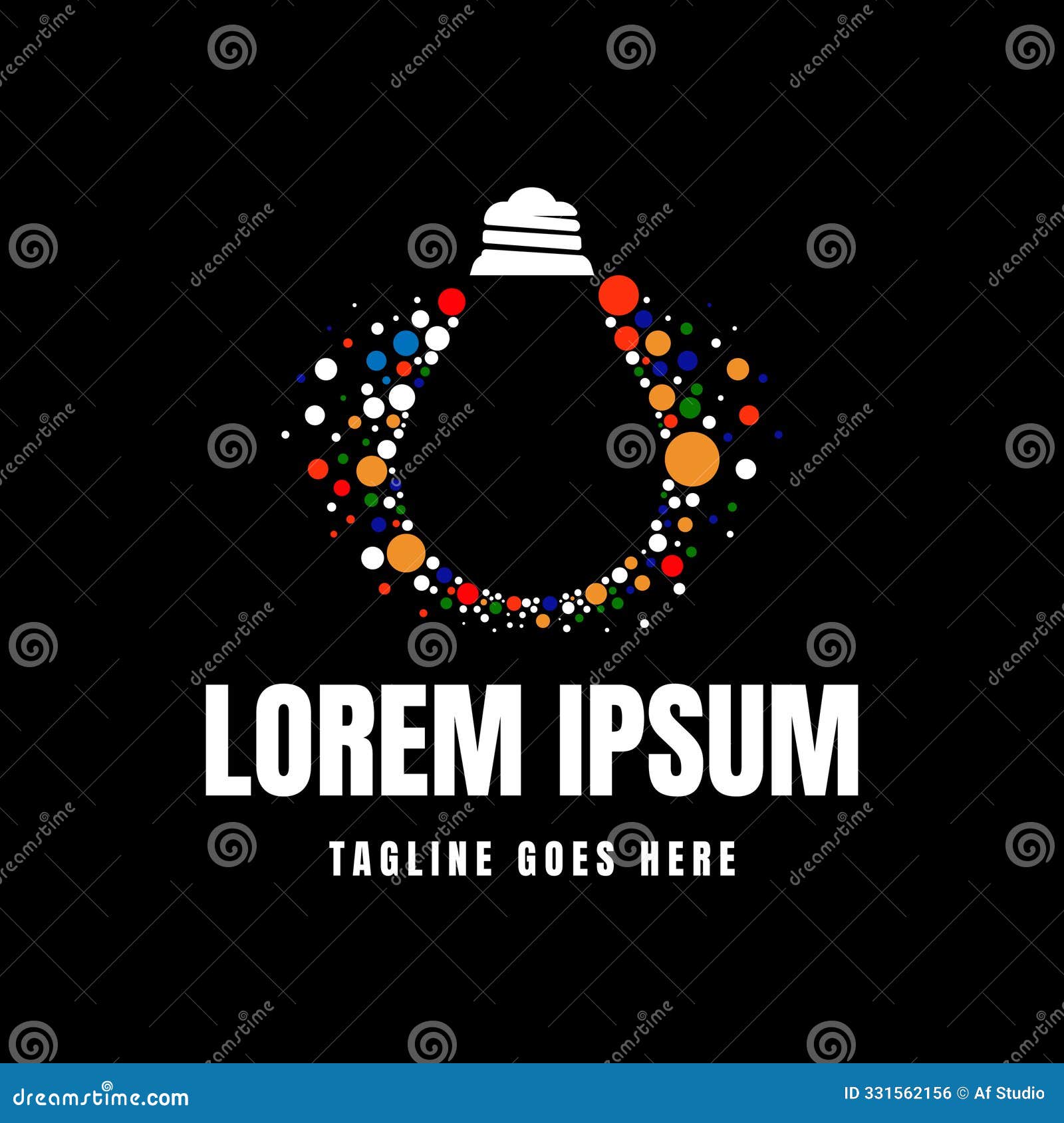 Colorful Negative Space Space Light Bulb Bubble Splash Paint for Idea ...