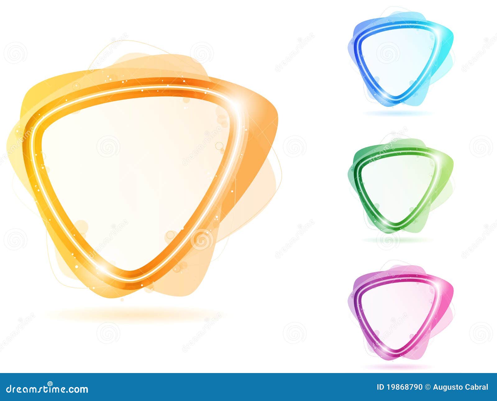 Colorful Neon Bubble Frame Triangle Stock Vector - Illustration of ...