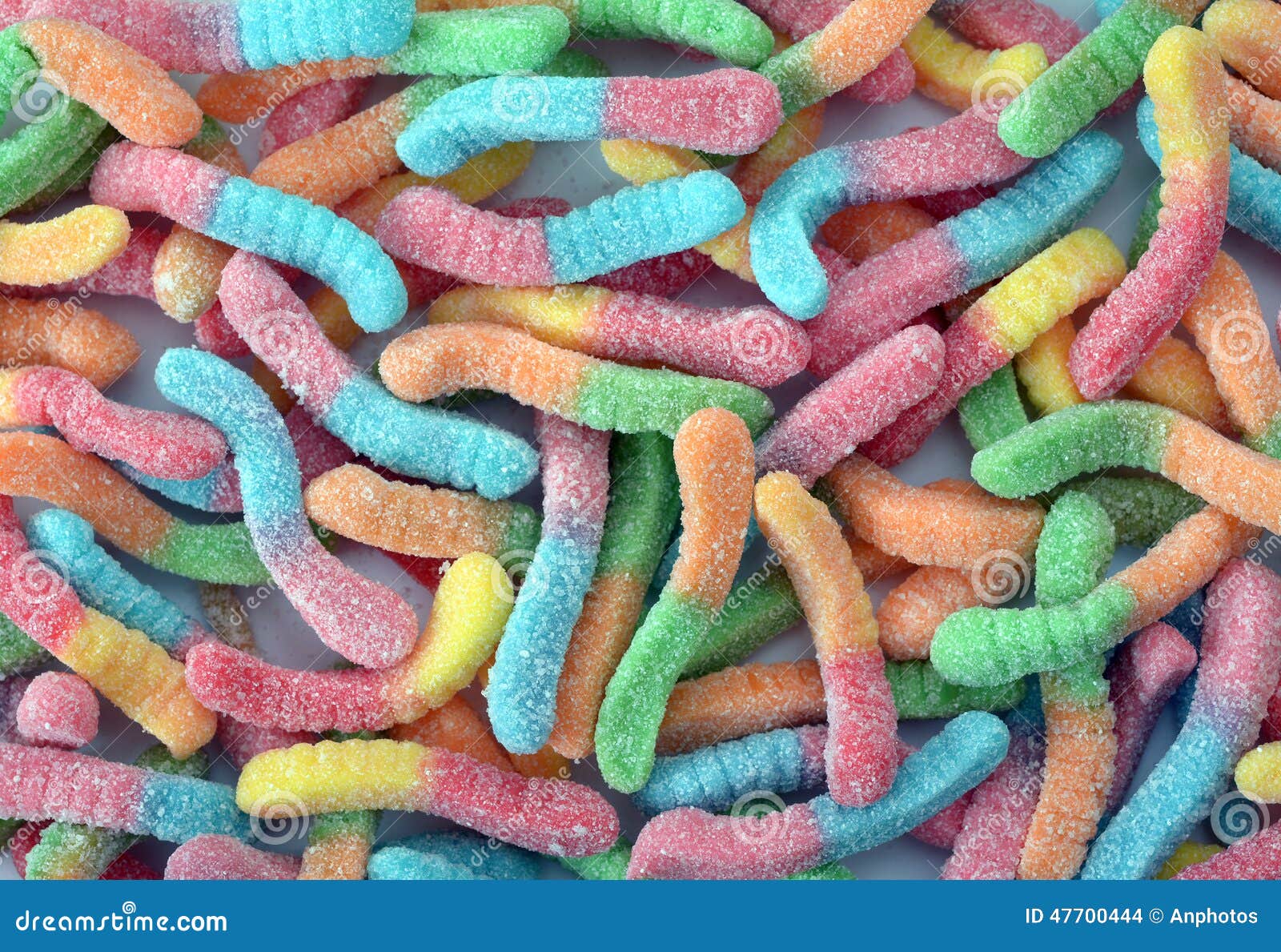 Colorful Neon Gummy Candies Stock Photo - Image of worm, random: 47700444