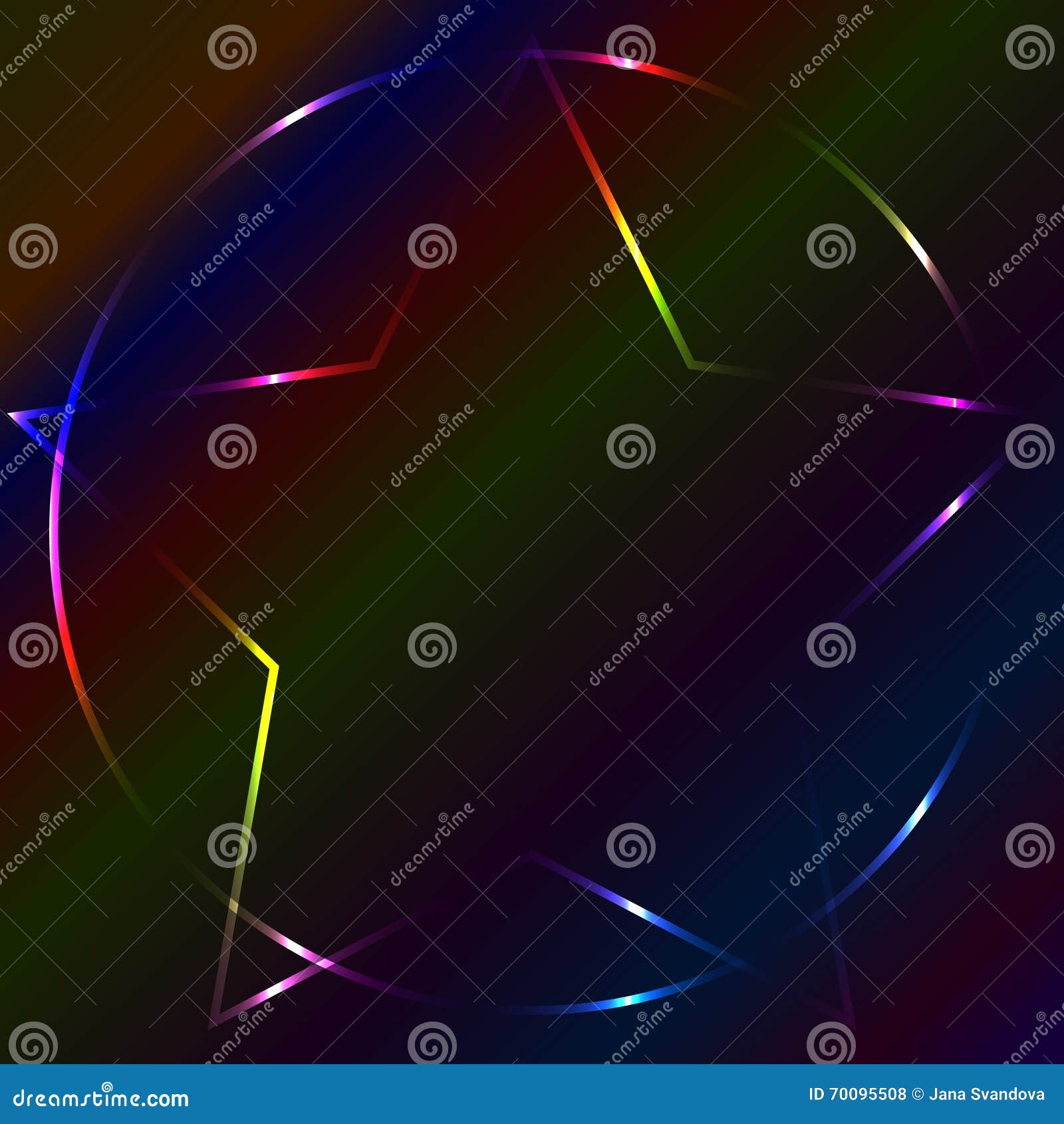 Pentagram Neon Light Icon. Occult Ritual Pentacle. Devil Star. Satanic ...