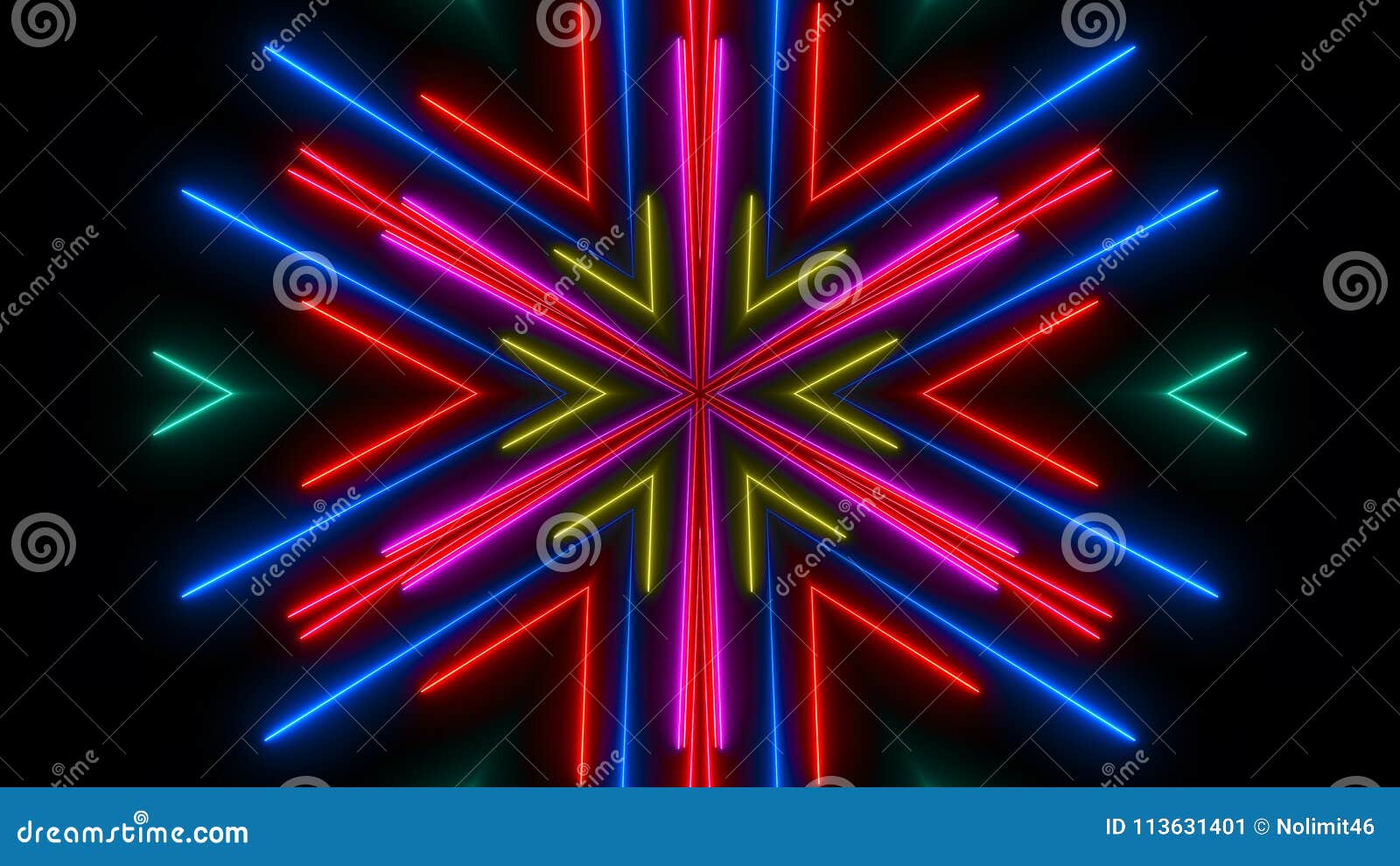 Colorful Neon Light. Abstract Digital Backdrop Stock Image - Image of ...