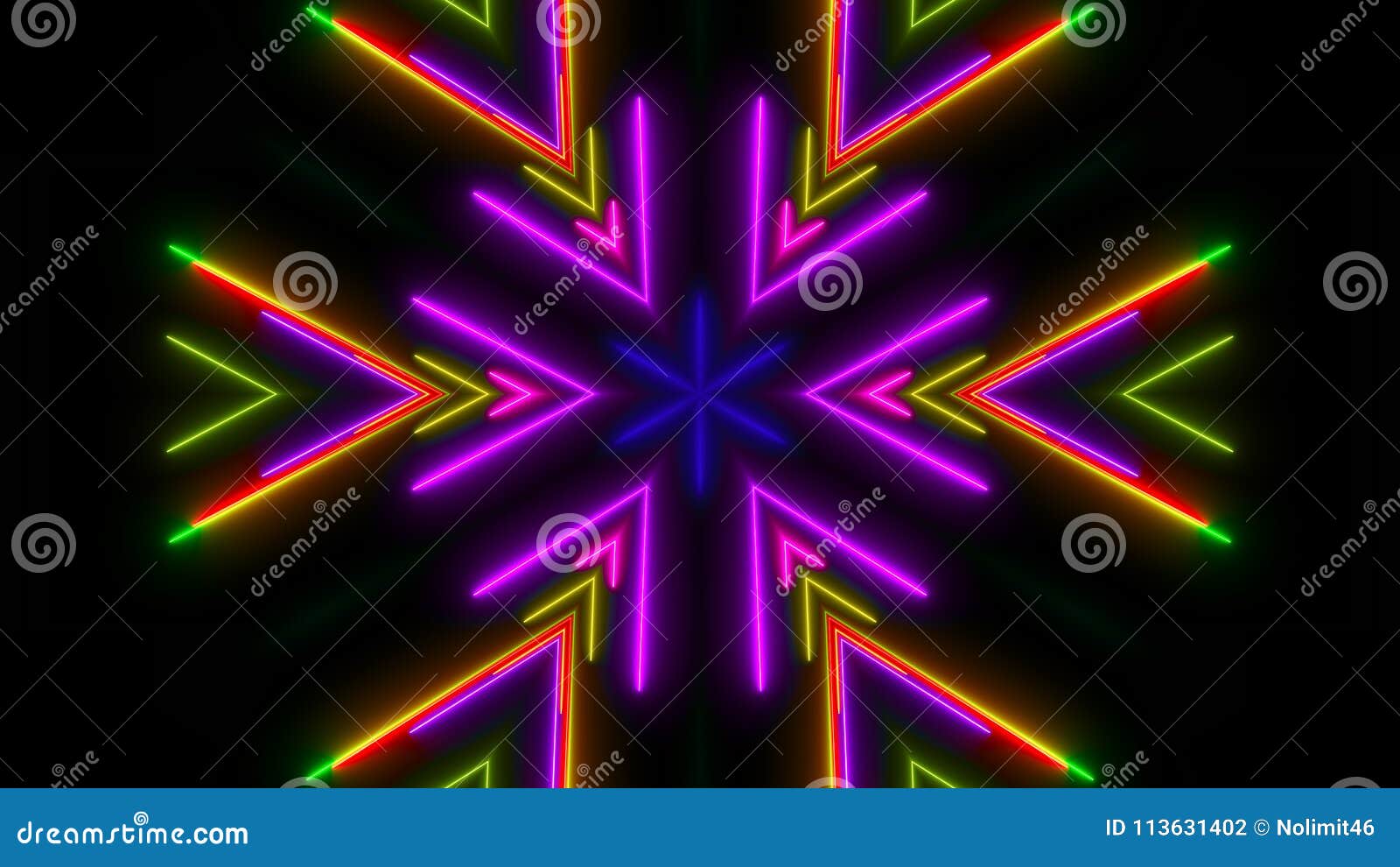Colorful Neon Light. Abstract Digital Backdrop Stock Photo - Image of ...