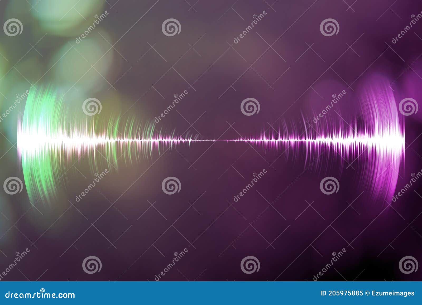 Colorful Neon Soundwave 3D Illustration Stock Illustration ...