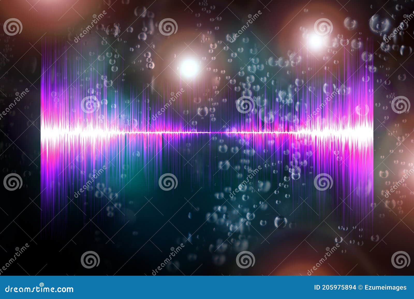 Colorful Neon Soundwave 3D Illustration Stock Illustration ...