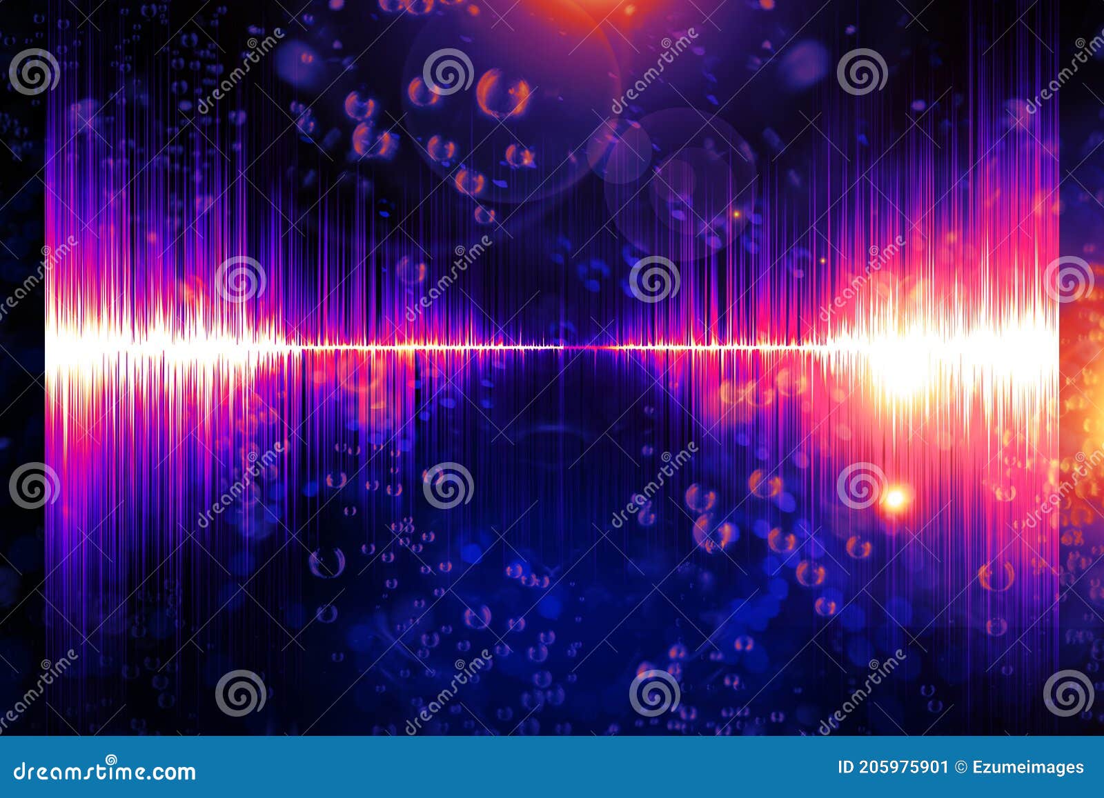 Colorful Neon Soundwave 3D Illustration Stock Illustration ...