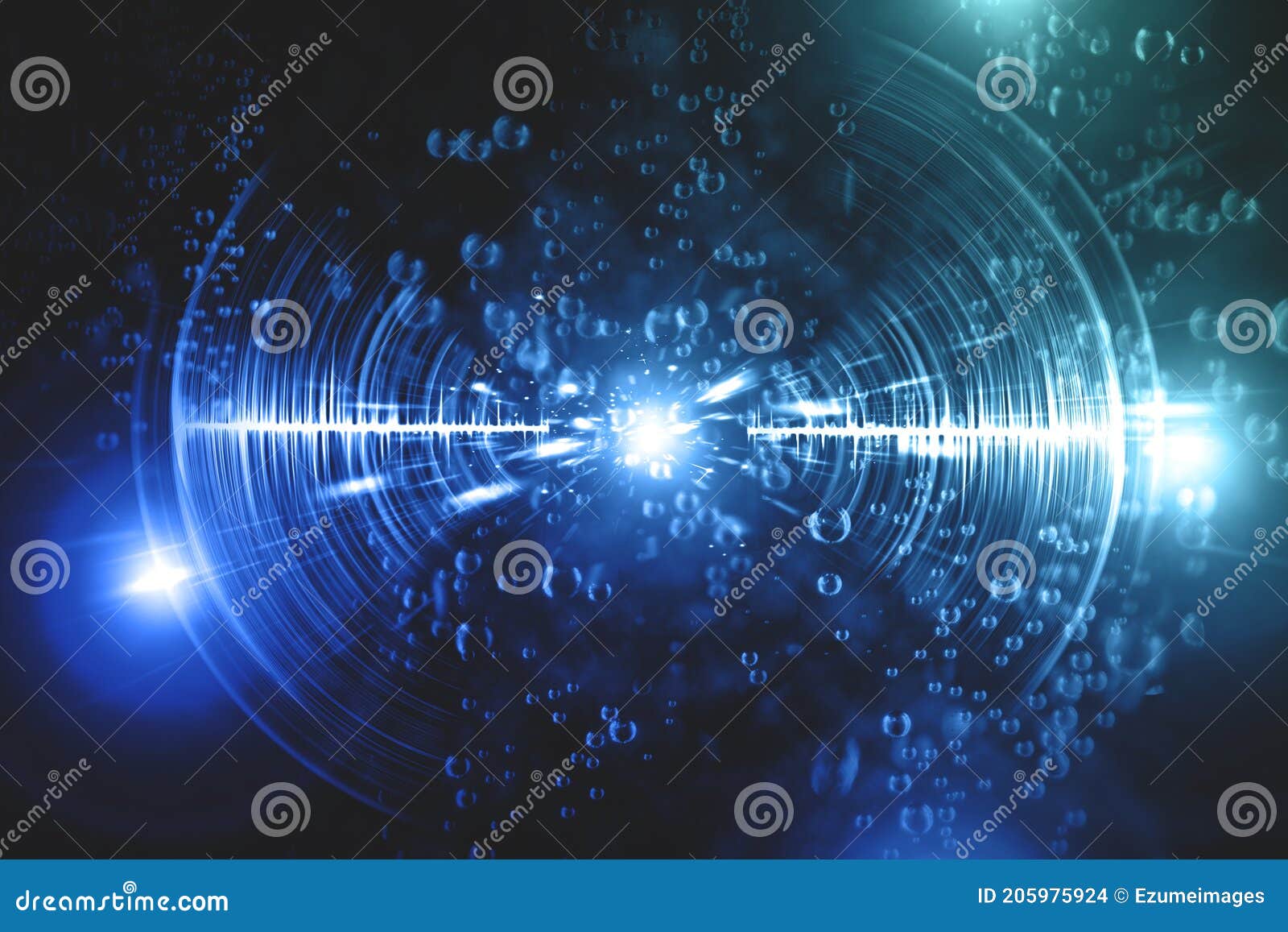 Colorful Neon Soundwave 3D Illustration Stock Illustration ...