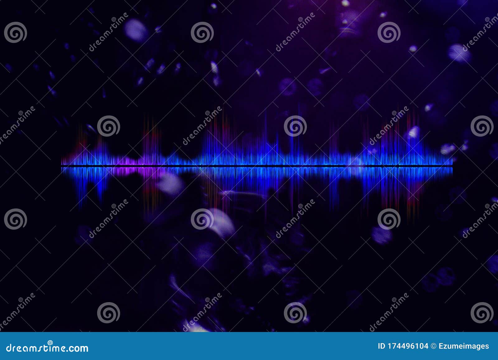 Colorful Neon Soundwave stock illustration. Illustration of sound ...