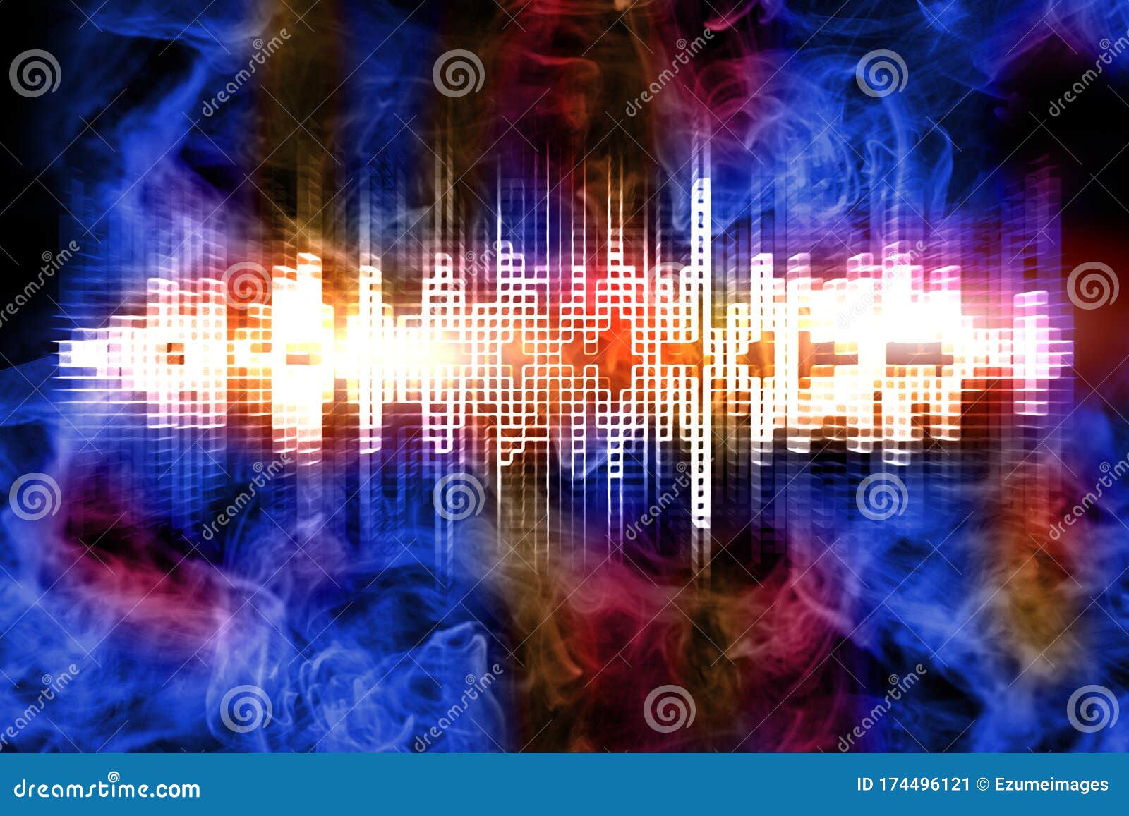 Colorful Neon Soundwave stock illustration. Illustration of abstract ...