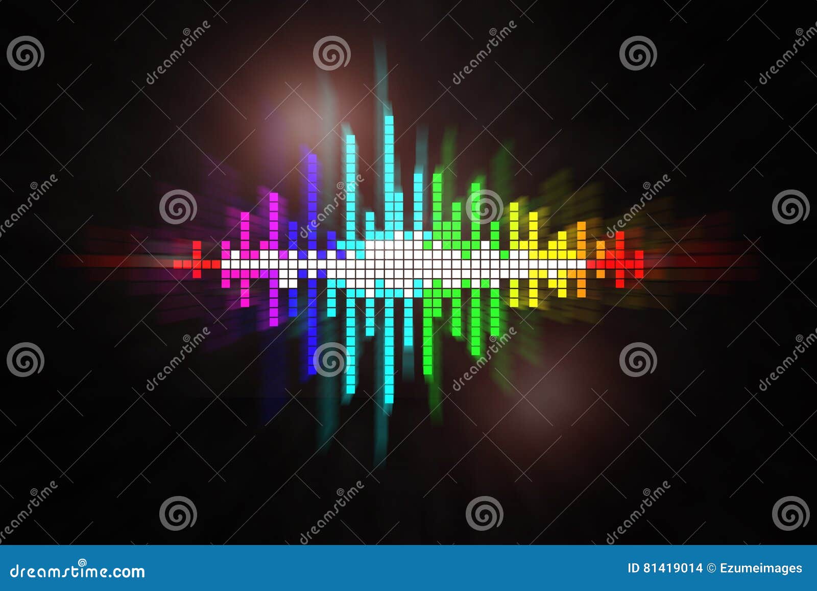 Colorful Neon Soundwave stock illustration. Illustration of waveform ...