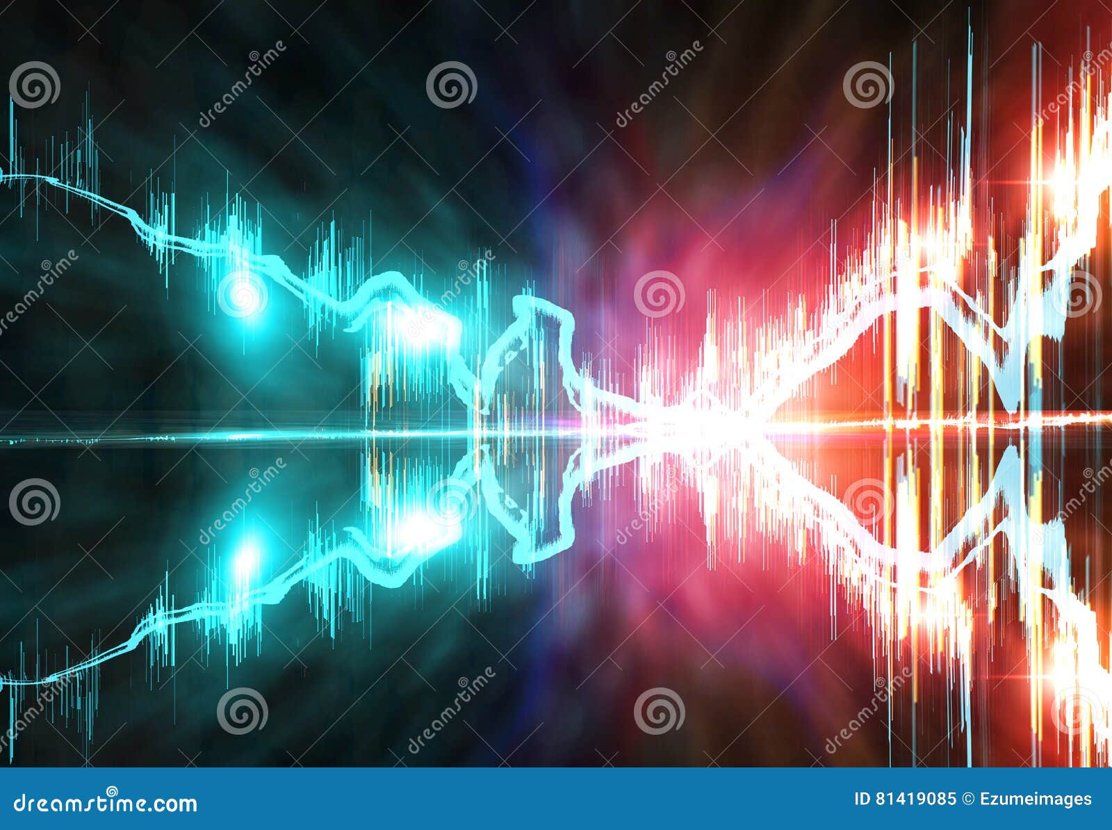 Colorful Neon Soundwave stock illustration. Illustration of abstract ...