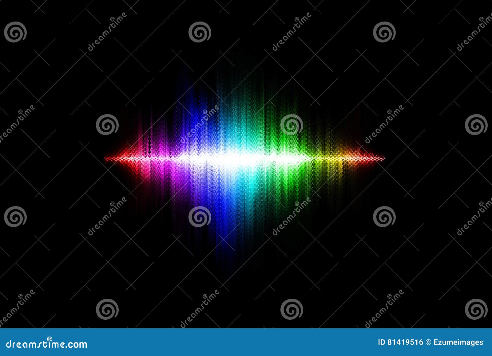 Colorful Neon Soundwave stock illustration. Illustration of sound ...