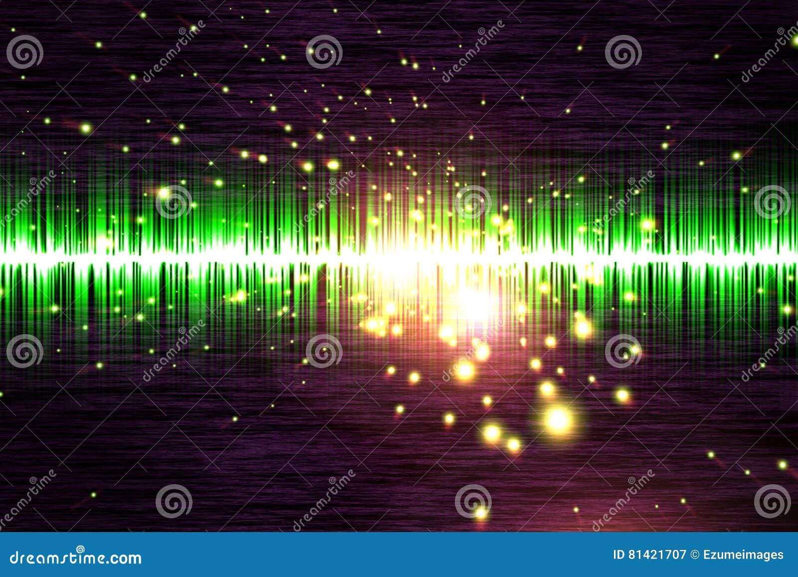 Colorful Neon Soundwave stock illustration. Illustration of signal ...