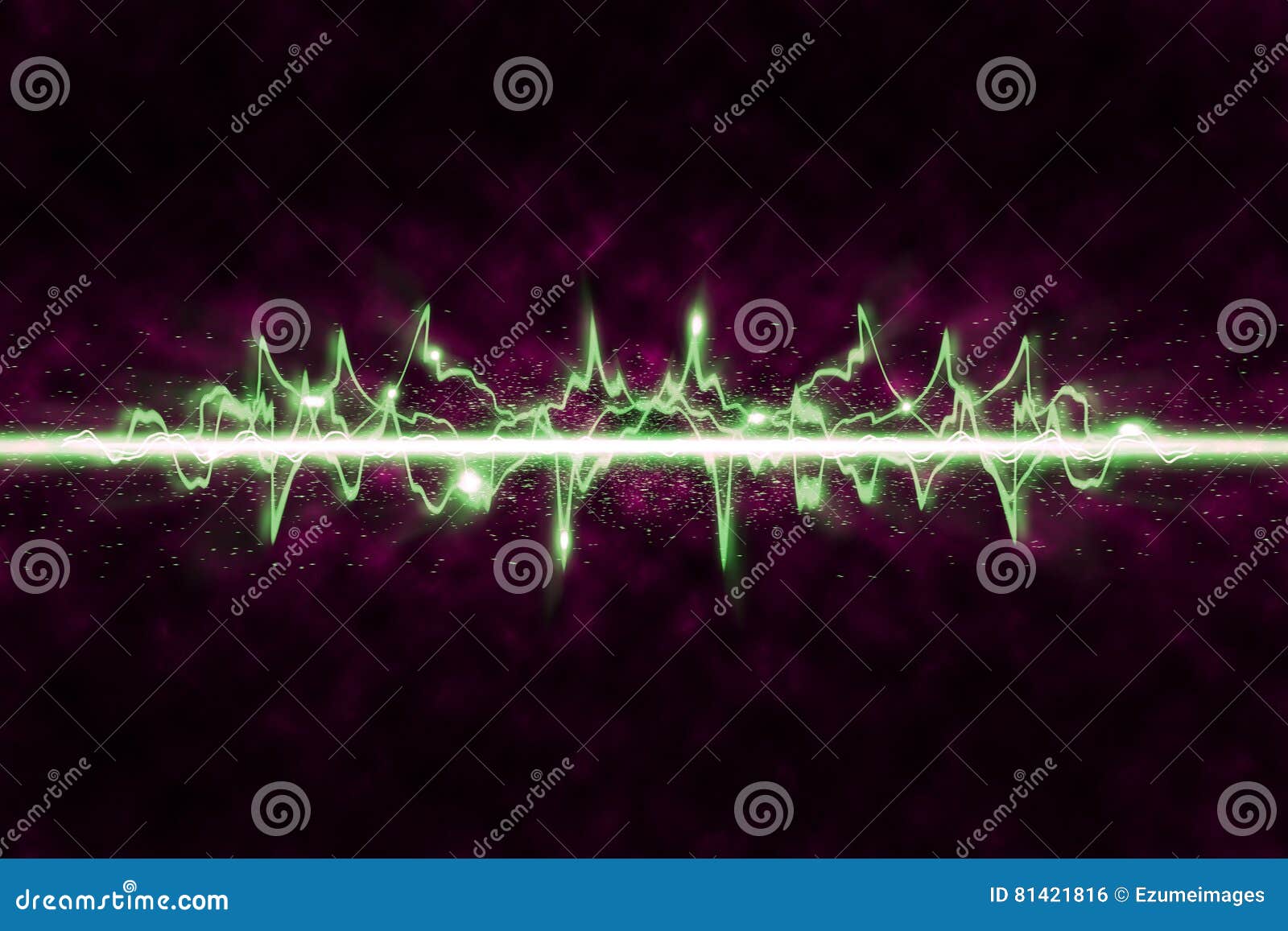 Colorful Neon Soundwave stock illustration. Illustration of waveform ...