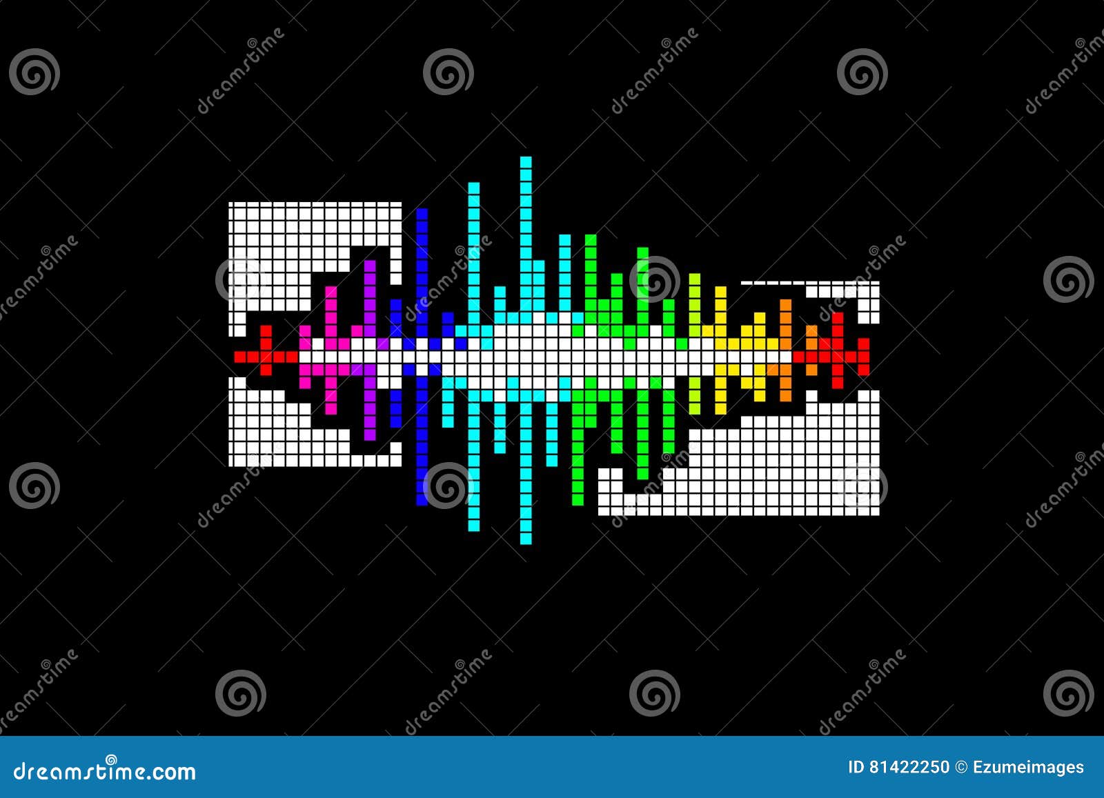 Colorful Neon Soundwave stock illustration. Illustration of volume ...