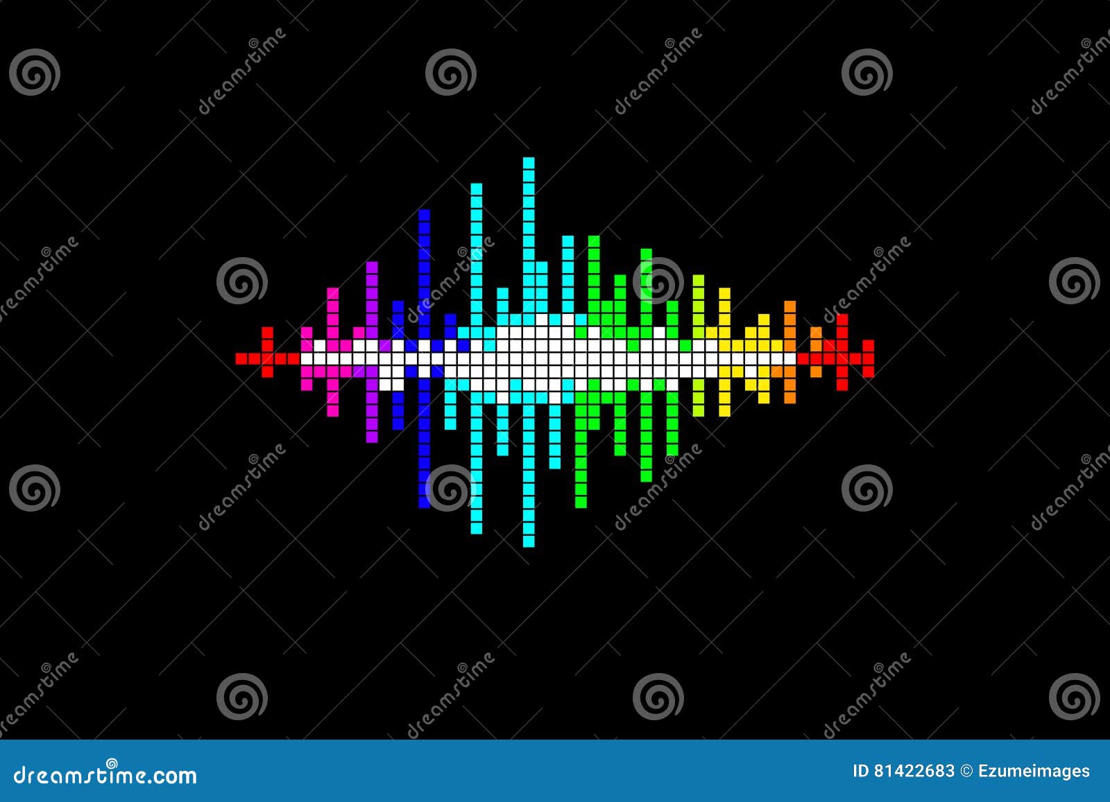 Colorful Neon Soundwave stock illustration. Illustration of line - 81422683