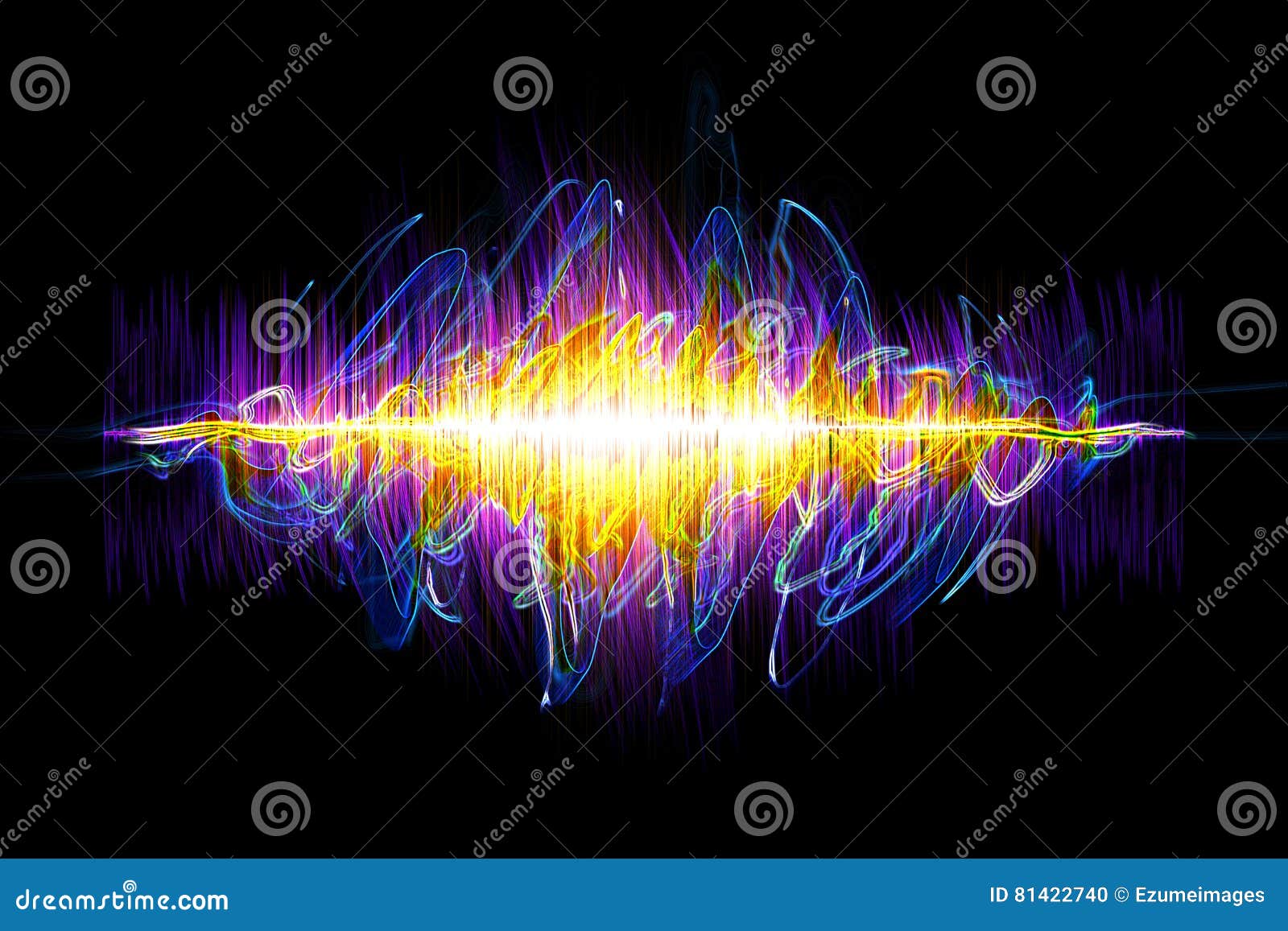 Colorful Neon Soundwave stock illustration. Illustration of graph ...
