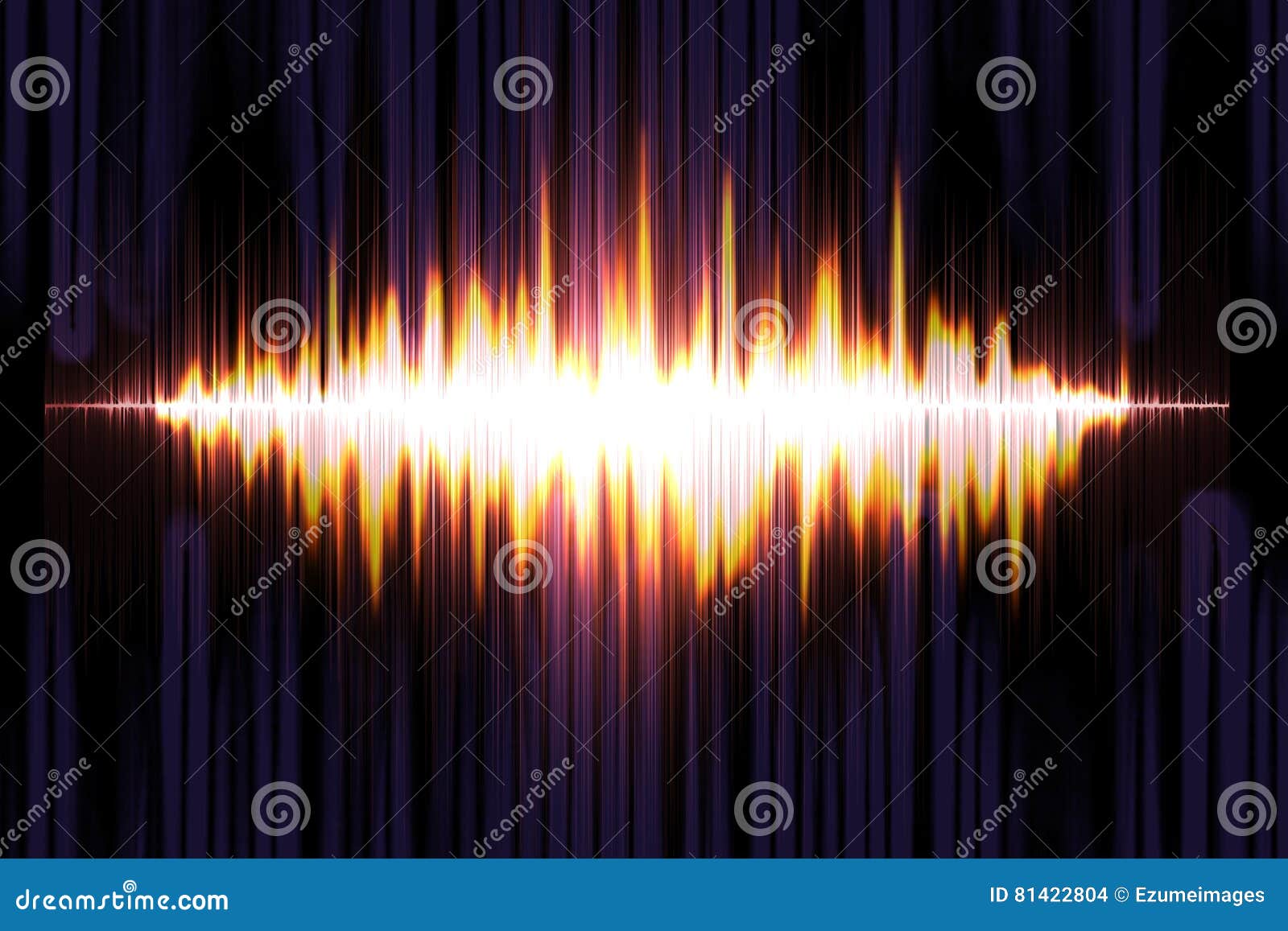 Colorful Neon Soundwave stock illustration. Illustration of soundtrack ...