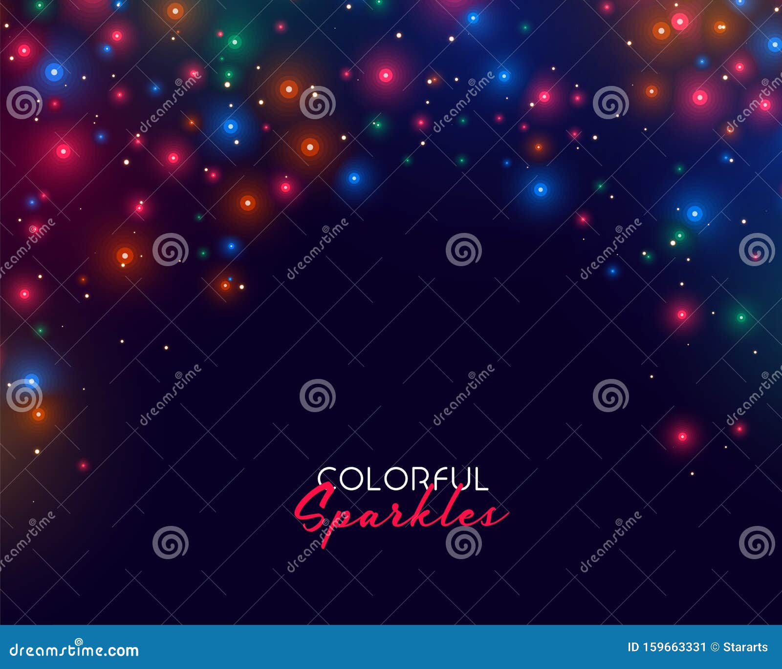Colorful Neon Sparkles on Dark Background Design Stock Vector ...