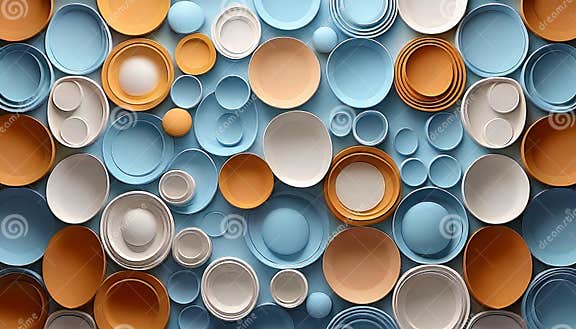 Colorful Nested Bowls and Plates Creating a Stunning Visual Design ...